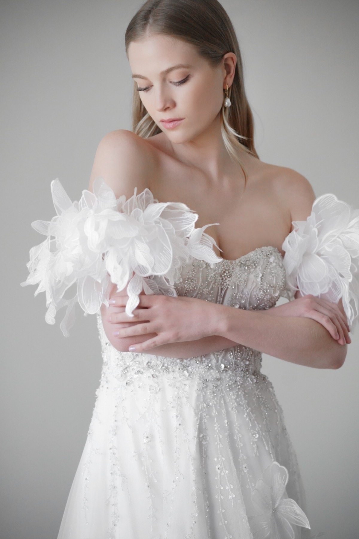 Nara Floral Sleeves 66904B | Bridal Accessories | Watters